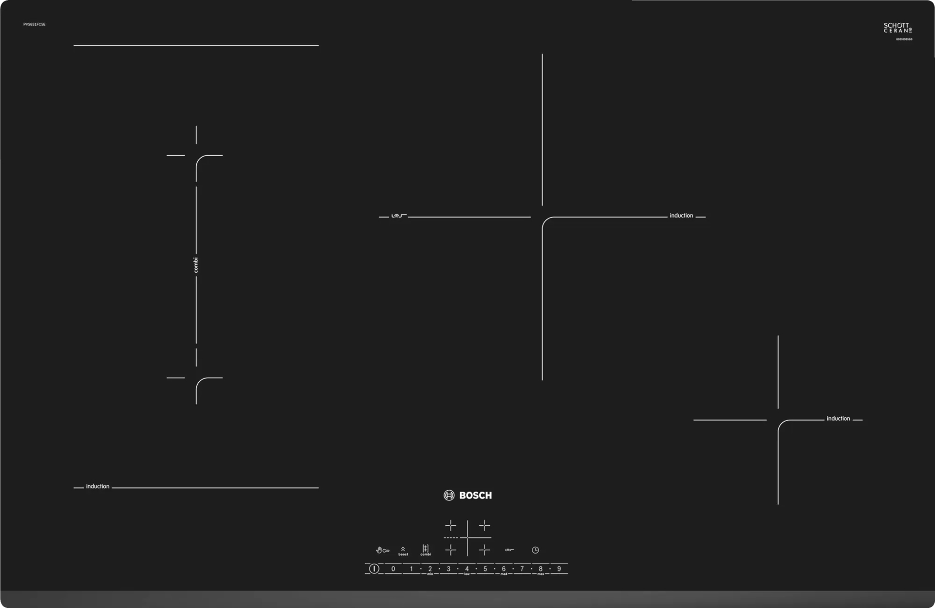 PontoFrio Electrodomésticos. Placa Indução PVS831FC5E